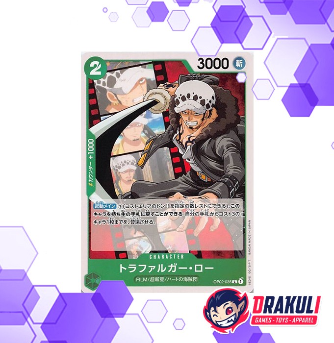 One Piece Card Game – Trafalgar Law OP02-035 C – Drakuli
