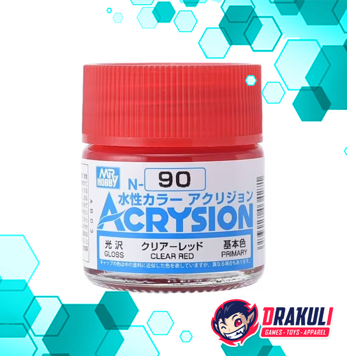 Mr. Hobby Acrysion Model Kit Paint – Clear Red N90 – Drakuli