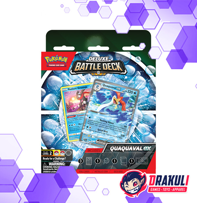 TCG Pokemon Deluxe Battle Deck – Quaquaval Ex – Drakuli